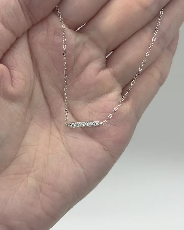 【10/31(金)20:00～再入荷】【S925/14KGP】バーモチーフ×6ジルコニアブレスレット – ChooMia（チュミア）