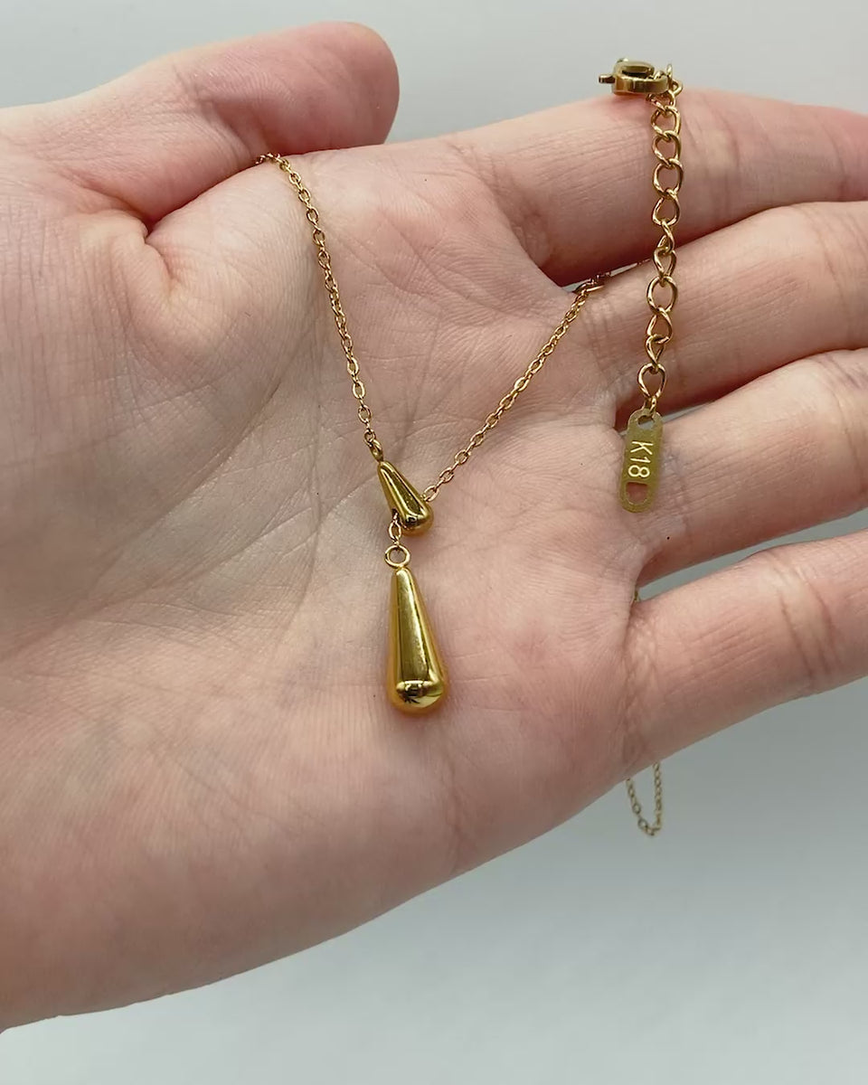 【18KGP】トライアングルモチーフネックレス – ChooMia（チュミア）