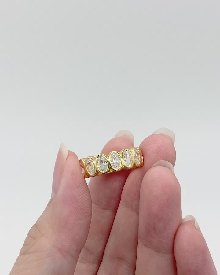 【S925/18KGP】スクエア×オーバルジルコニアリング – ChooMia（チュミア）