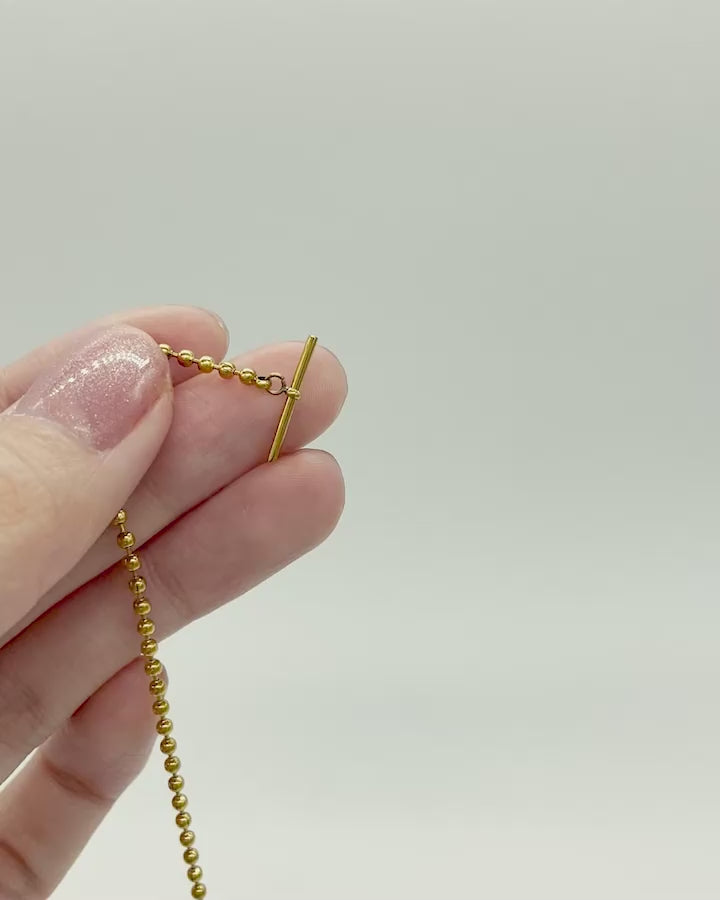 【18KGP】淡水パール×ボールチェーンマンテルネックレス ND – ChooMia（チュミア）