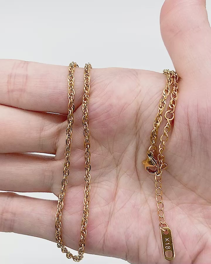 【18KGP】ダブルリンクチェーンネックレス – ChooMia（チュミア）