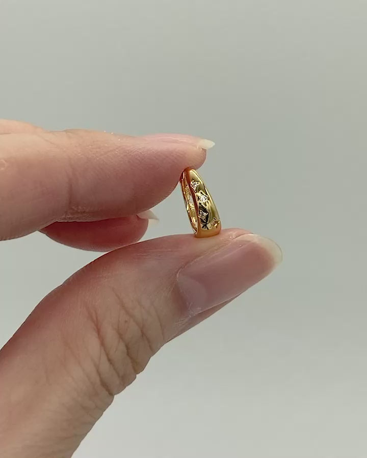 【S925/14KGP】クロススターデザイン×ジルコニアキャッチレスピアス – ChooMia（チュミア）